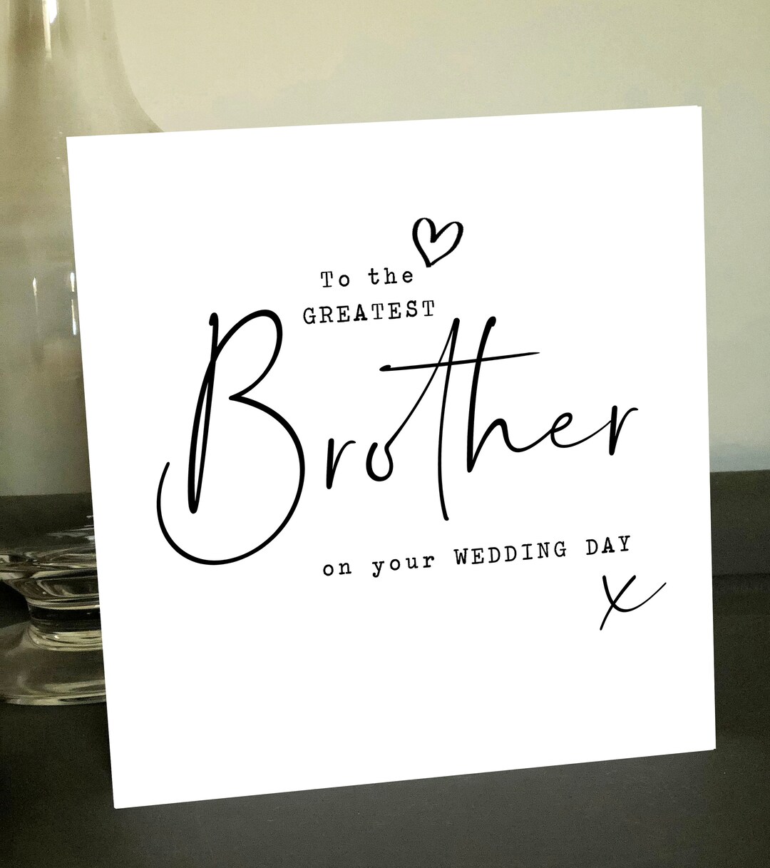 BROTHER Wedding Card - Etsy