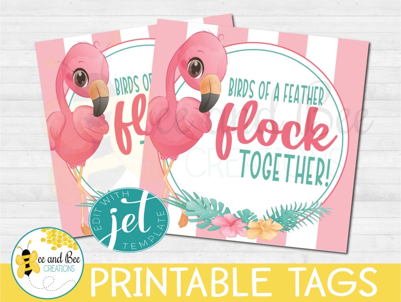 Flamingo Gift Tags: Teacher Appreciation Printables (PNG, PDF, JPG) - Etsy