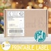 Editable Santa Claus Shipping Label Printable Instant Download, North ...