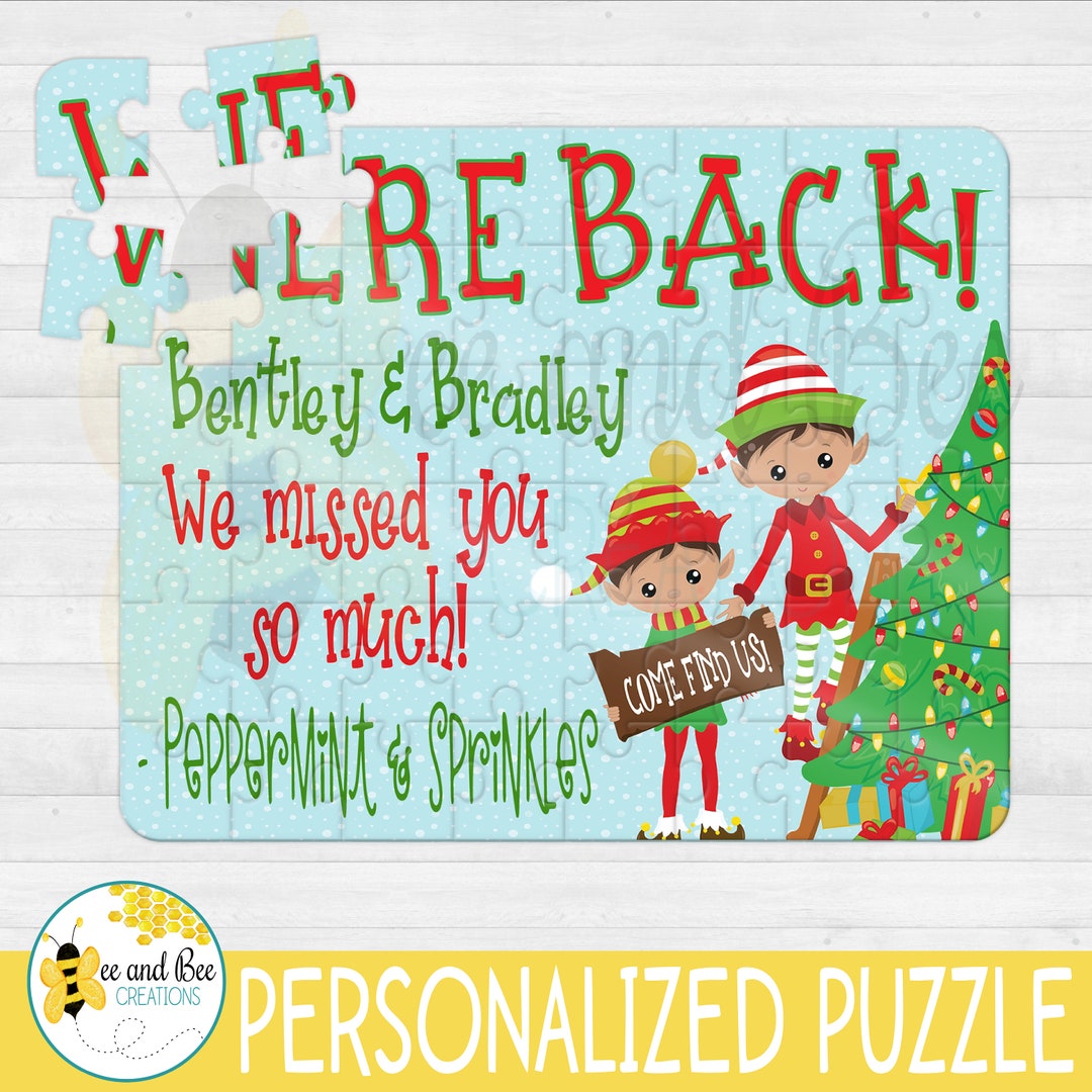 Personalized Elf Christmas Puzzle - Etsy