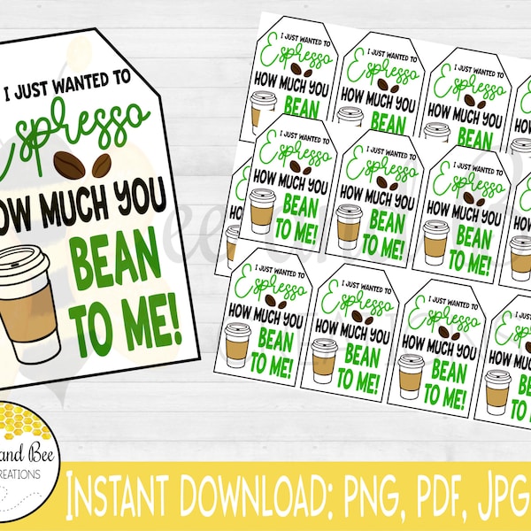 Coffee Bean Thank You Card - Etsy