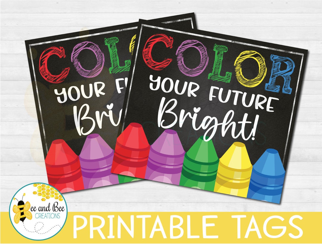 Crayon Favor Tags: Teacher Appreciation Gift (PDF File) - Etsy