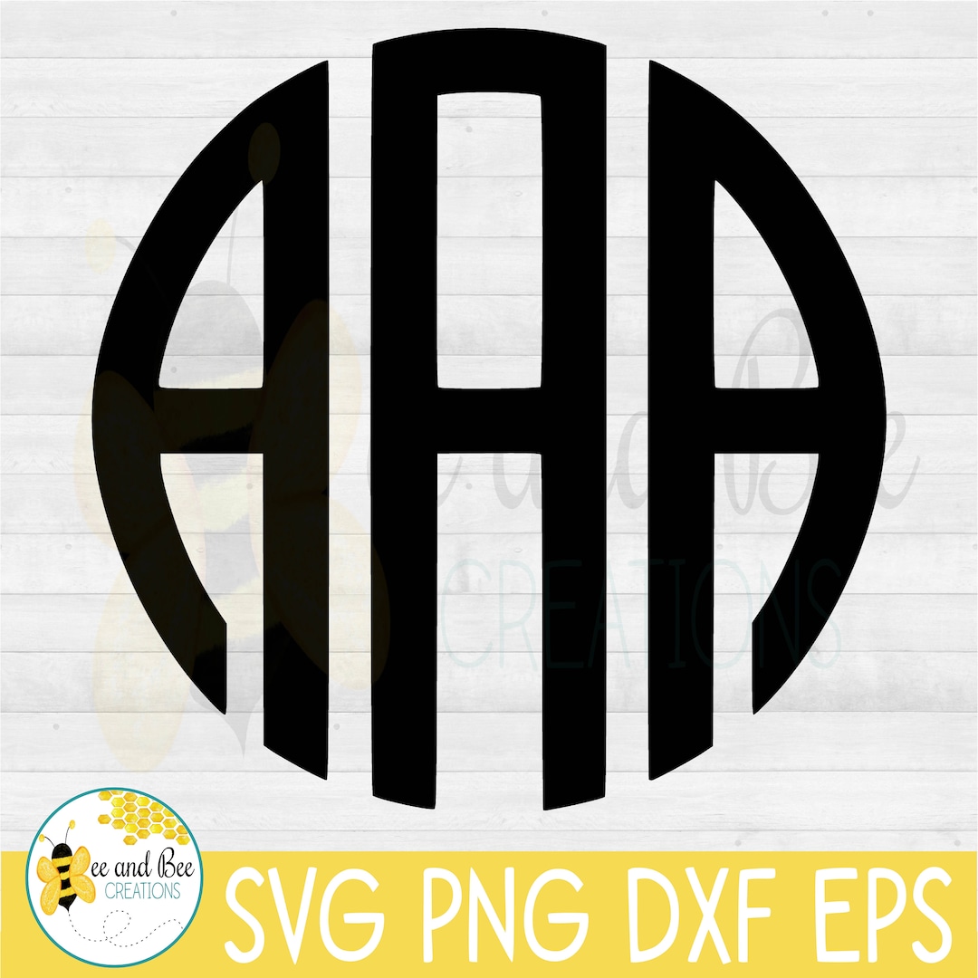 INSTANT DOWNLOAD: Circle Monogram Svg, Png, Eps, and Dxf Files - Etsy