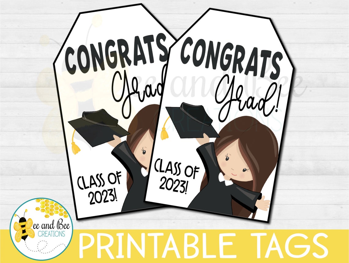 Congrats Grad Gift Tag Png Pdf and Jpg Files - Etsy