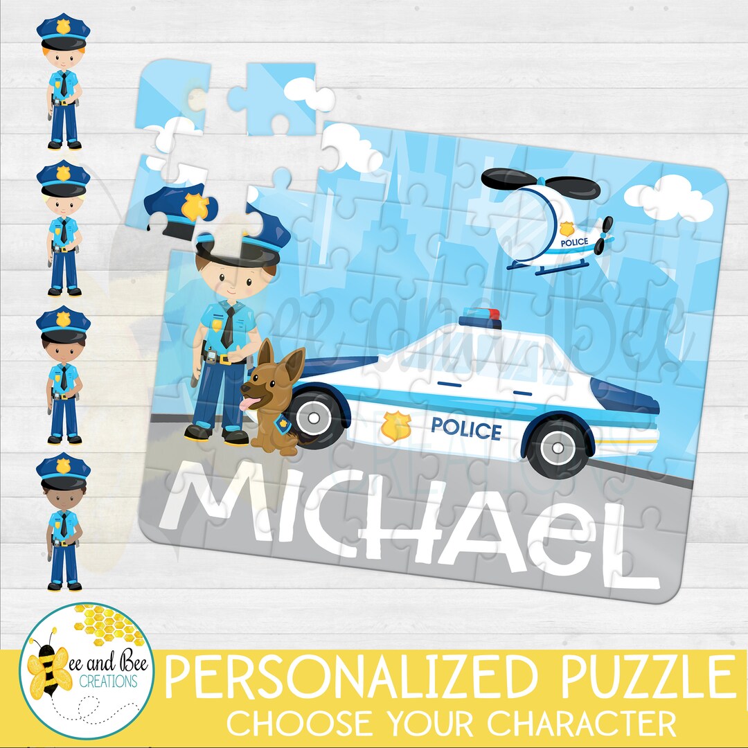 Police Puzzle - Custom Puzzle - Personalized Puzzle - Birthday Gifts ...
