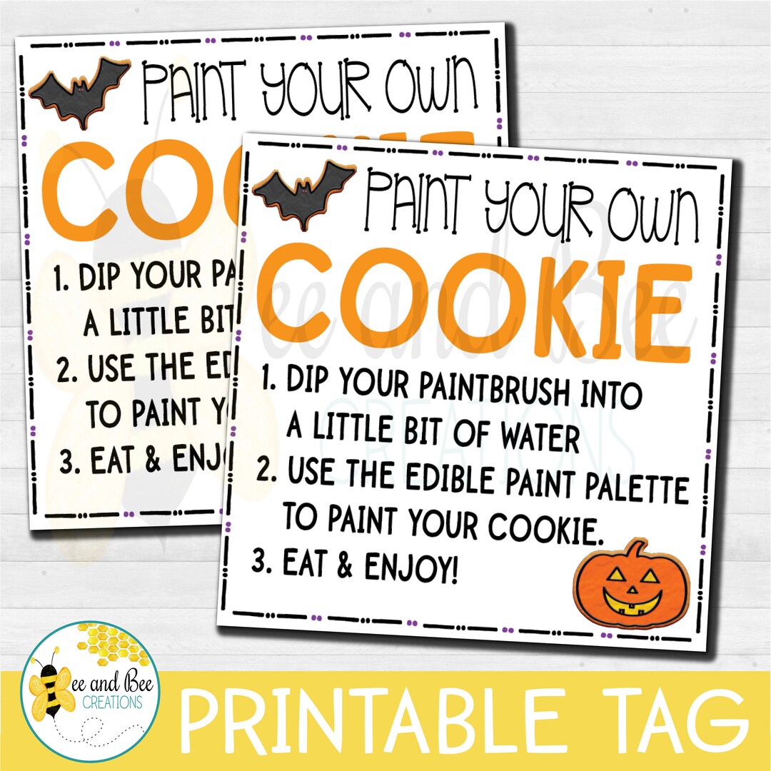 Paint Your Own Halloween Gift Tag -PNG File - Halloween, Favors ...