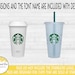 Personalized Starbucks Coffee Cup Label Files - Svg, Png, Dxf. and Eps ...