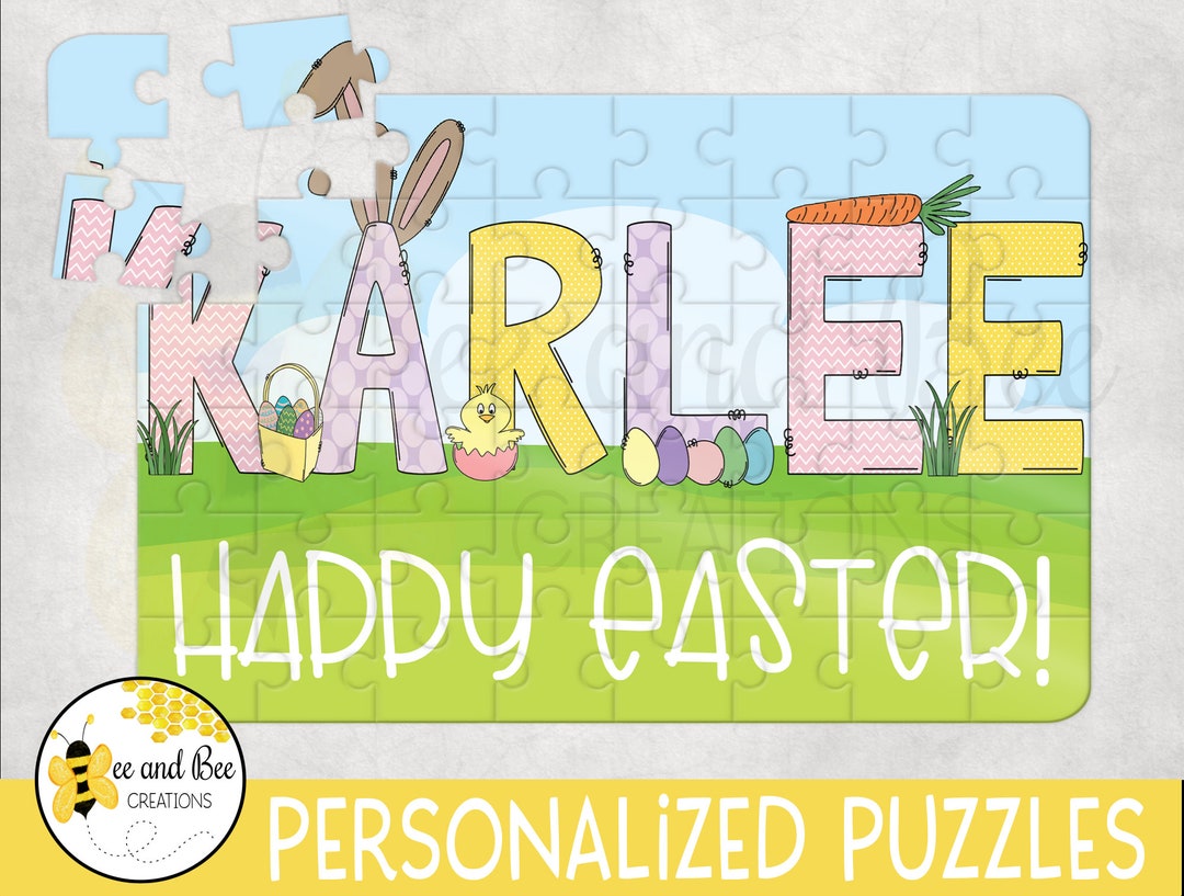 Personalized Easter Puzzle: Custom Name Puzzle - Etsy