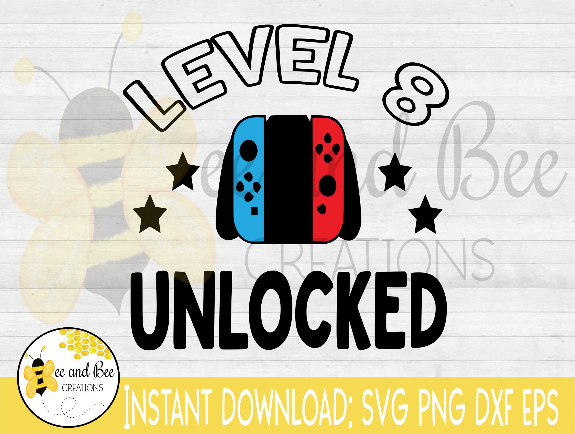 Level 8 Unlocked Svg Png Eps and Dxf Files Video Games - Etsy UK