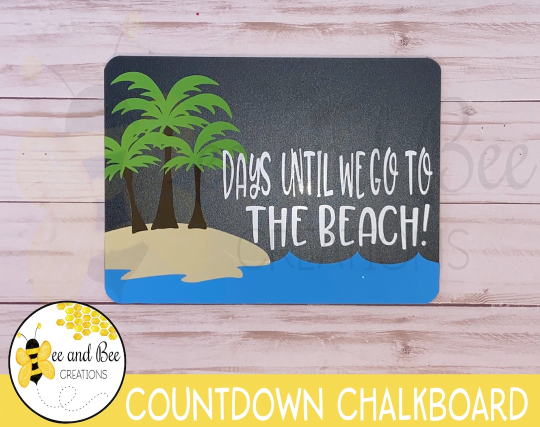 Beach Vacation Countdown Chalkboard Oh Hey Vacay - Etsy