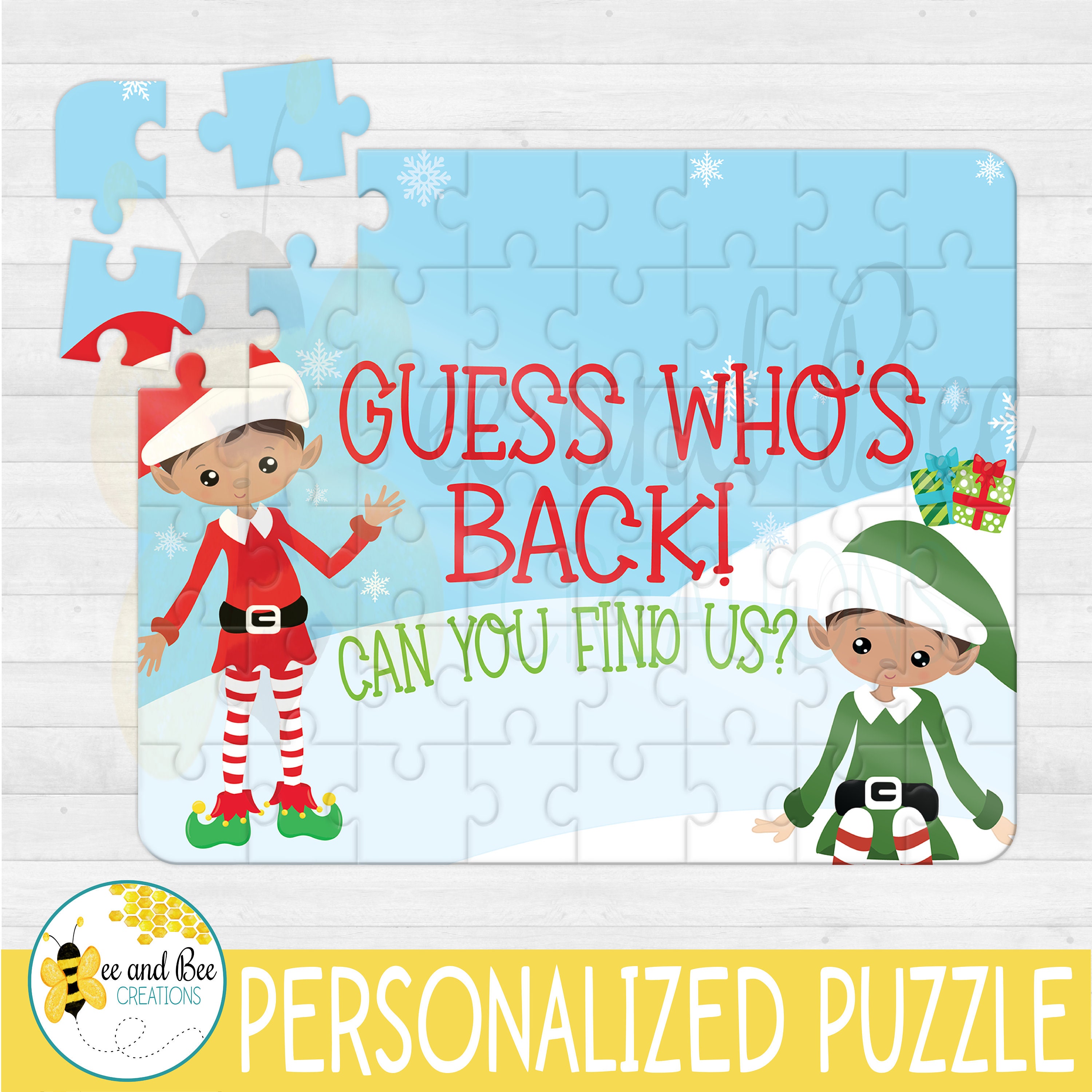 Elf Puzzle - Custom Puzzle - Personalized Puzzle - Christmas Puzzle - Etsy