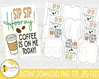 PRINTABLE Sip Sip Hooray! It's Your Big Day! Frappe-y Birthday! Coffee ...