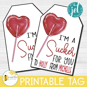 I'm a Sucker for You Gift Tag - Png, Pdf and Jpg Files - Trick or Treat ...