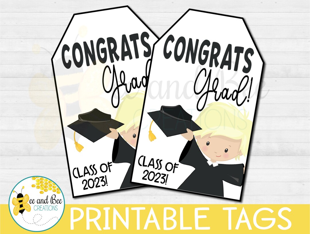 Congrats Grad 2023 Gift Tag Png, Pdf and Jpg Files Congratulations ...