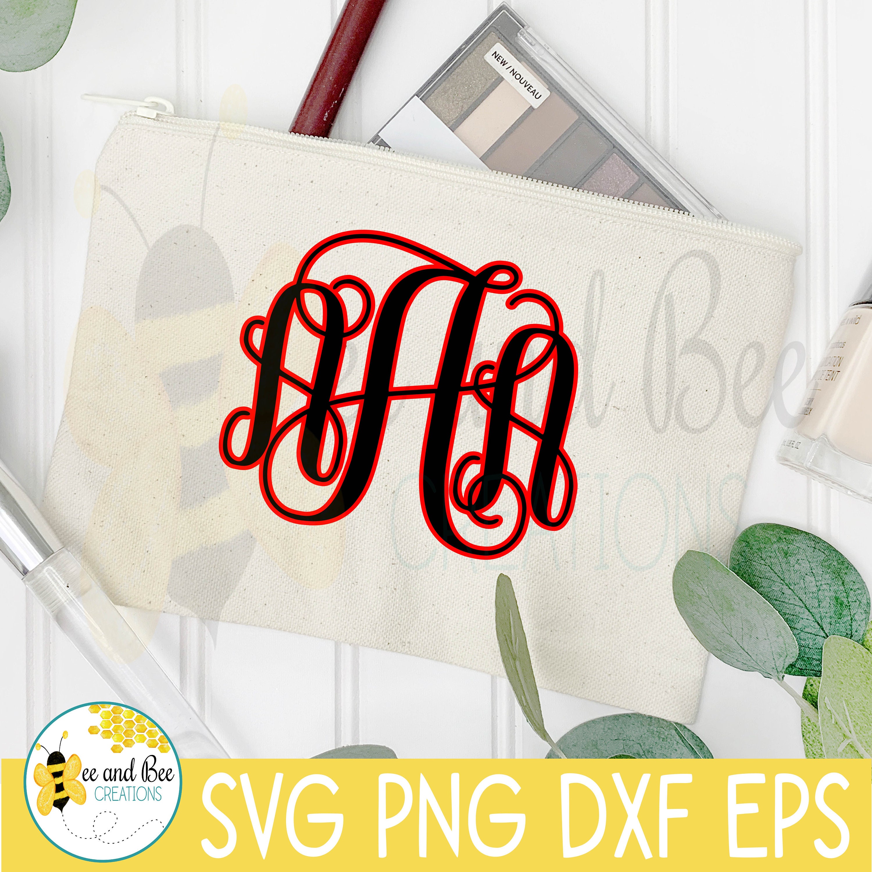 Custom Initial Vine Monogram Design - Personalize Your Style Svg, Png ...
