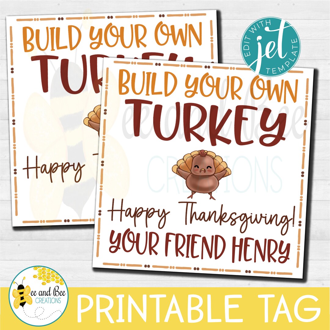 Thanksgiving Gift Tag - Png, Pdf and Jpg Files - Favor Tag, Party Tags ...