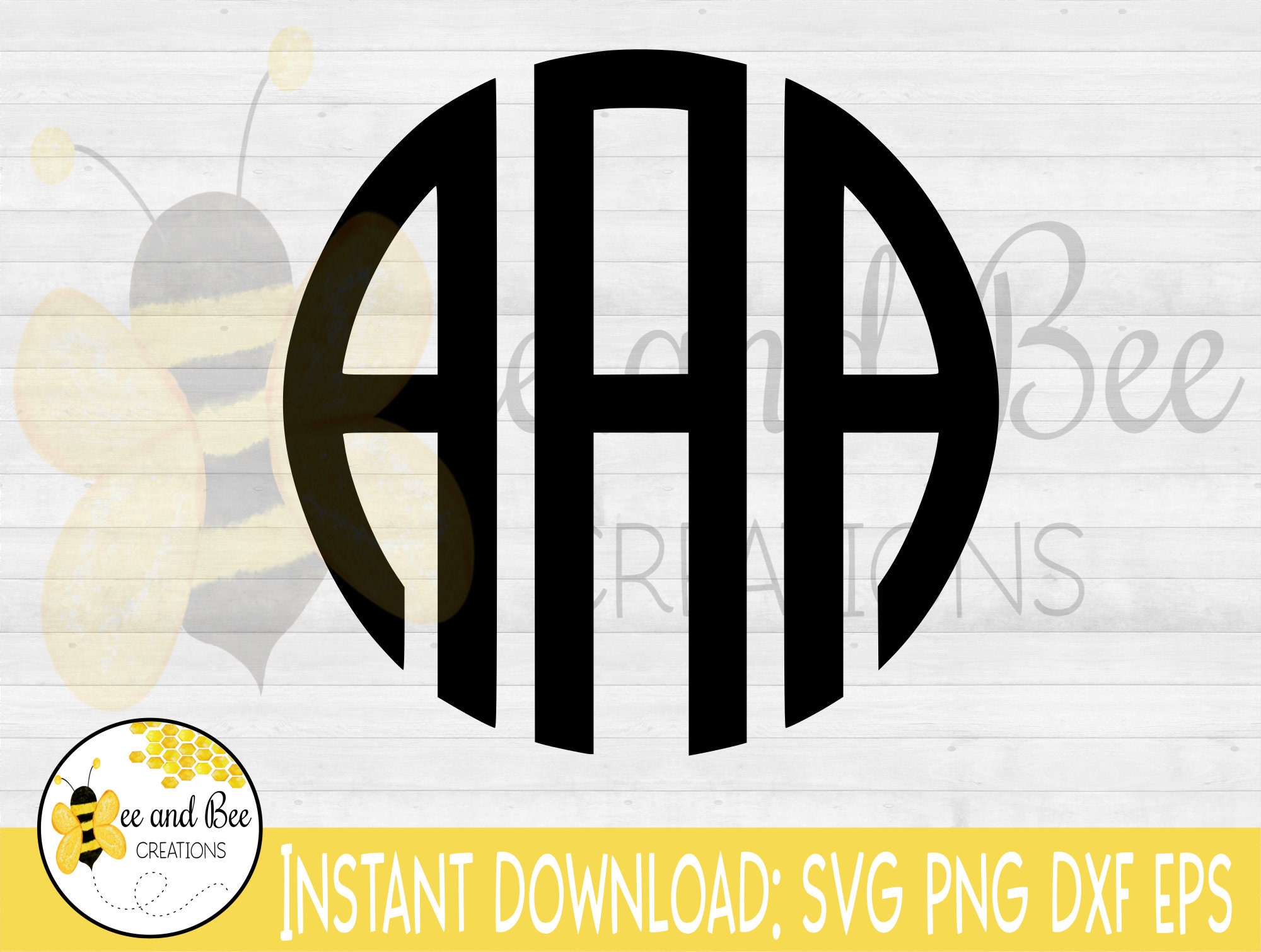 eps INSTANT DOWNLOAD: Outlined Circle Monogram svg png and dxf files ...
