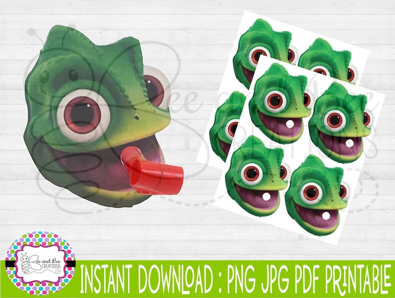 Tangled Pascal Party Blower Printable Png Pdf and Jpg Files - Etsy
