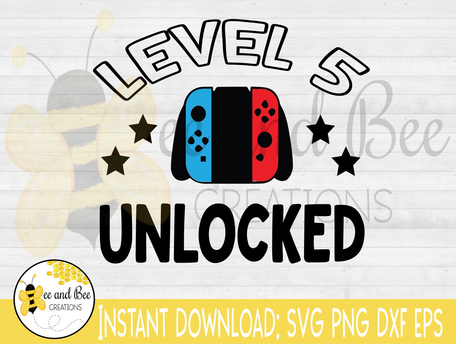 Level 5 Unlocked Svg Png Eps and Dxf Files Video Games | Etsy