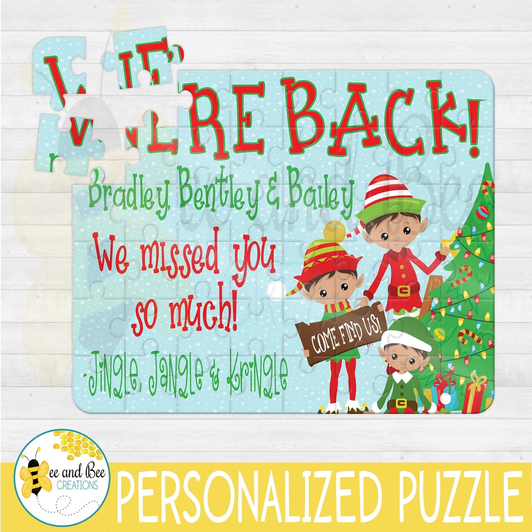 Elf Puzzle - Custom Puzzle - Personalized Puzzle - Christmas Puzzle ...