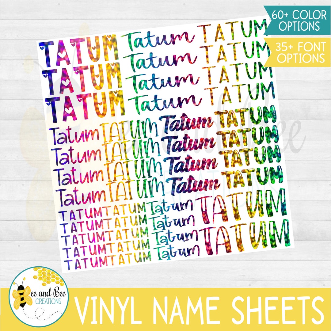 Back to School Name Vinyl Decal Sheets - Etsy