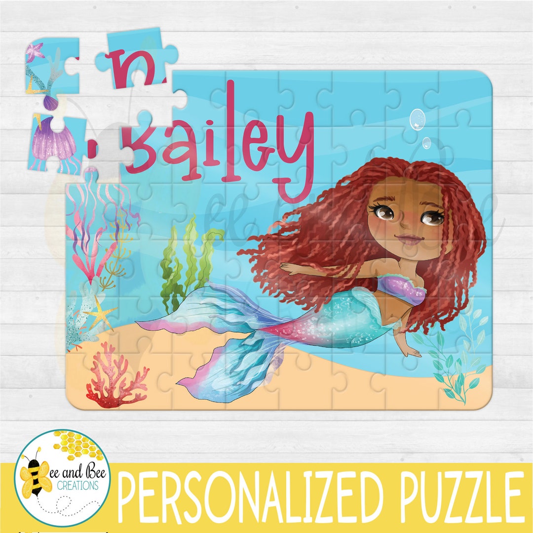 Mermaid Puzzle - Custom Puzzle - Personalized Puzzle - Birthday Gifts ...