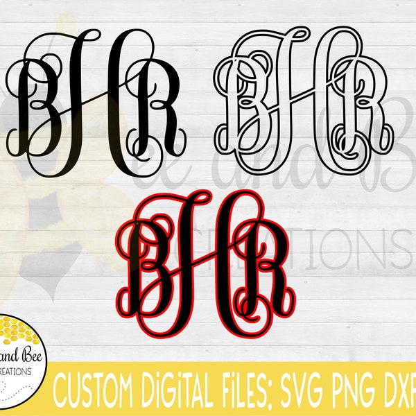 Vine Monogram Font - Etsy