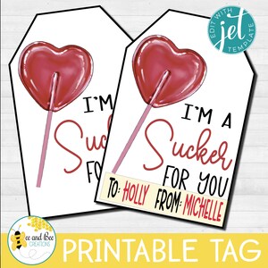 I'm a Sucker for You Gift Tag - Png, Pdf and Jpg Files - Trick or Treat ...
