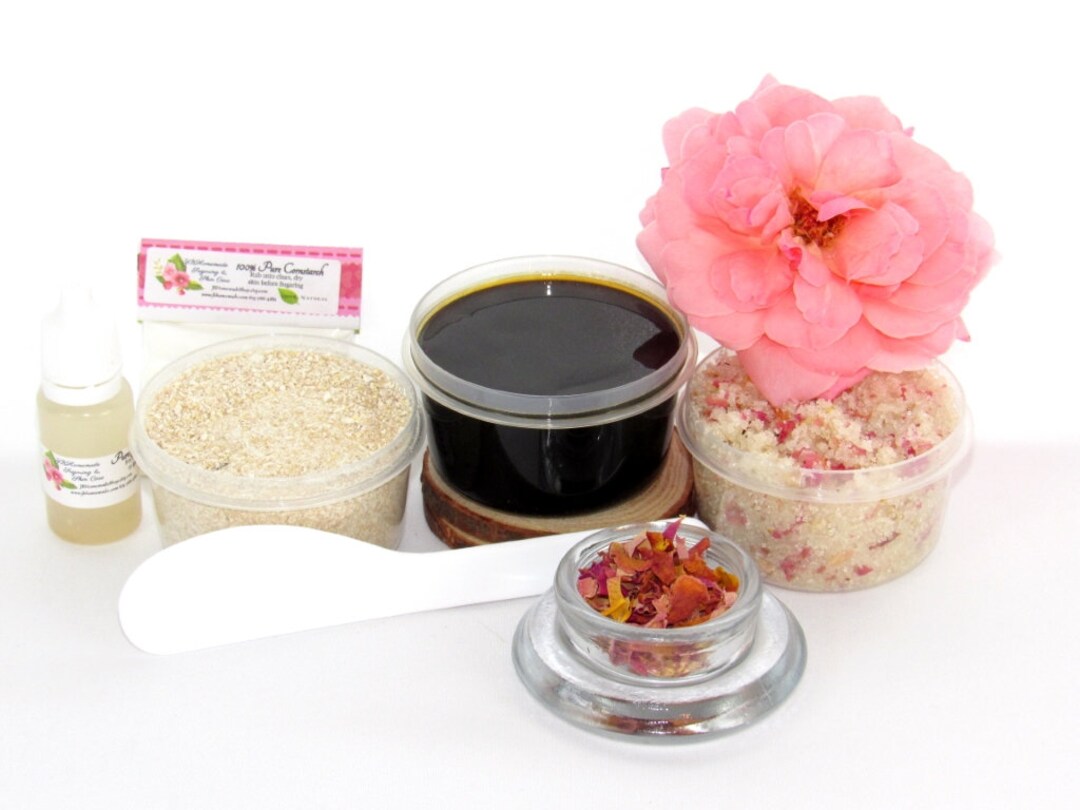 Sugaring Paste Hair Removal Set, Oatmeal Scrub, Pink Rose Sugar Scrub ...