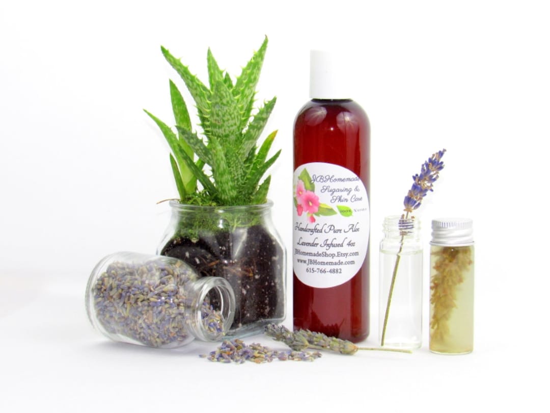 Handmade Lavender Infused Aloe Vera: Calming Moisturizer for Sensitive ...