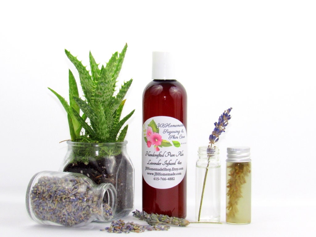 Handmade Lavender Infused Aloe Vera: Calming Moisturizer for Sensitive ...