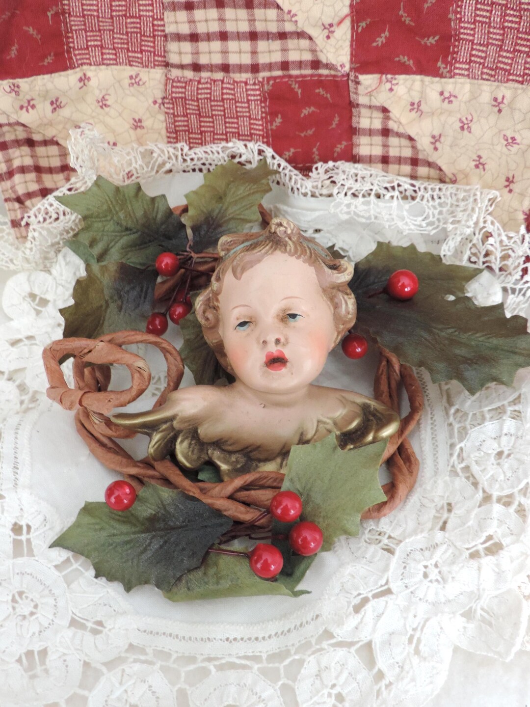 Vintage Putti Hand Painted Putto Cherub Angel Western Germany - Etsy