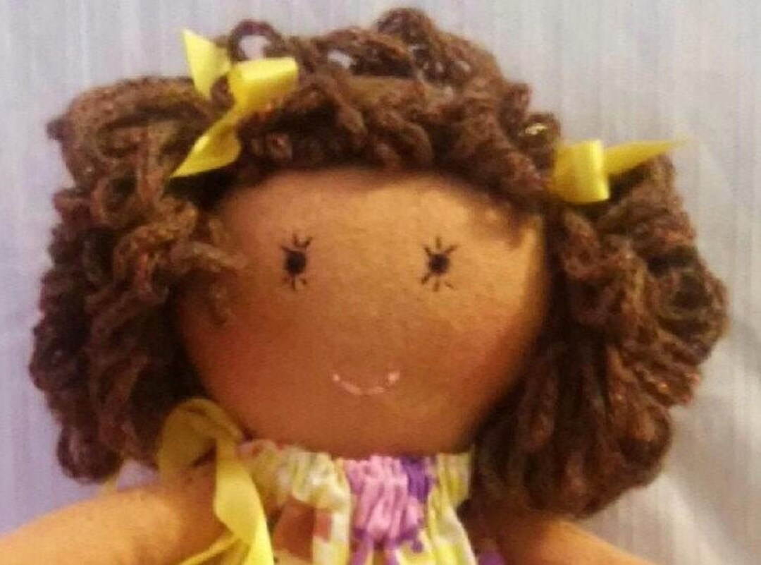 BRIANNA Rag Doll, Handmade, Bi-racial Doll, Ethnic Doll, 16 Inches ...