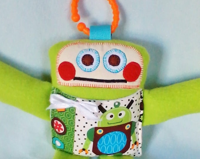 RUDY ROBOT PLUSHIE Soft Stuffed Robot, Cutie-bot, Green Robot Toy ...
