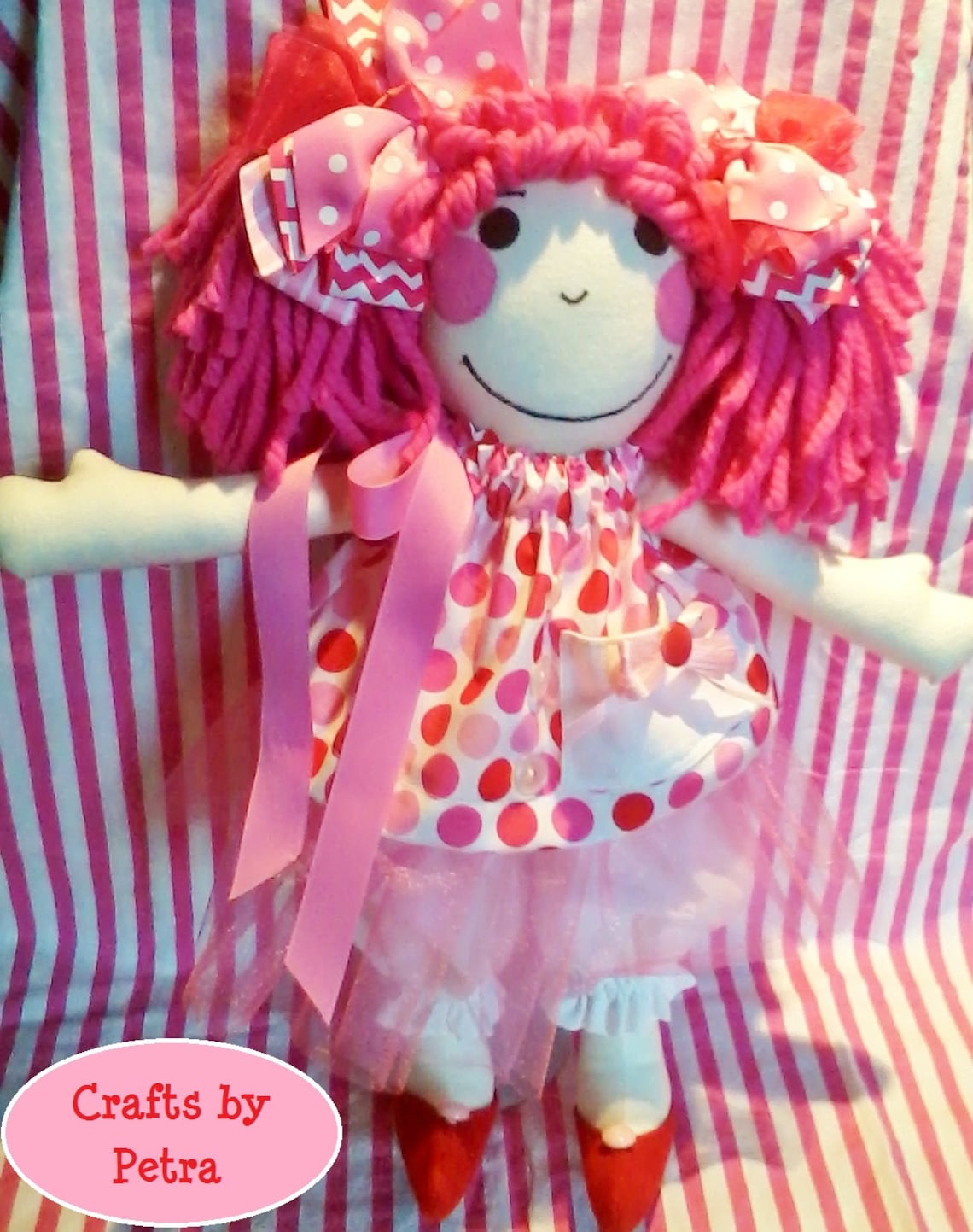 PINKALICIOUS Inspired Custom Doll 16 Inch Pink Hair Brown - Etsy