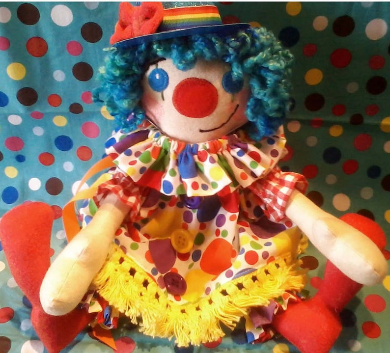 CARLY CLOWN Made to Order Clown Doll Clown Outfit Clown | Etsy