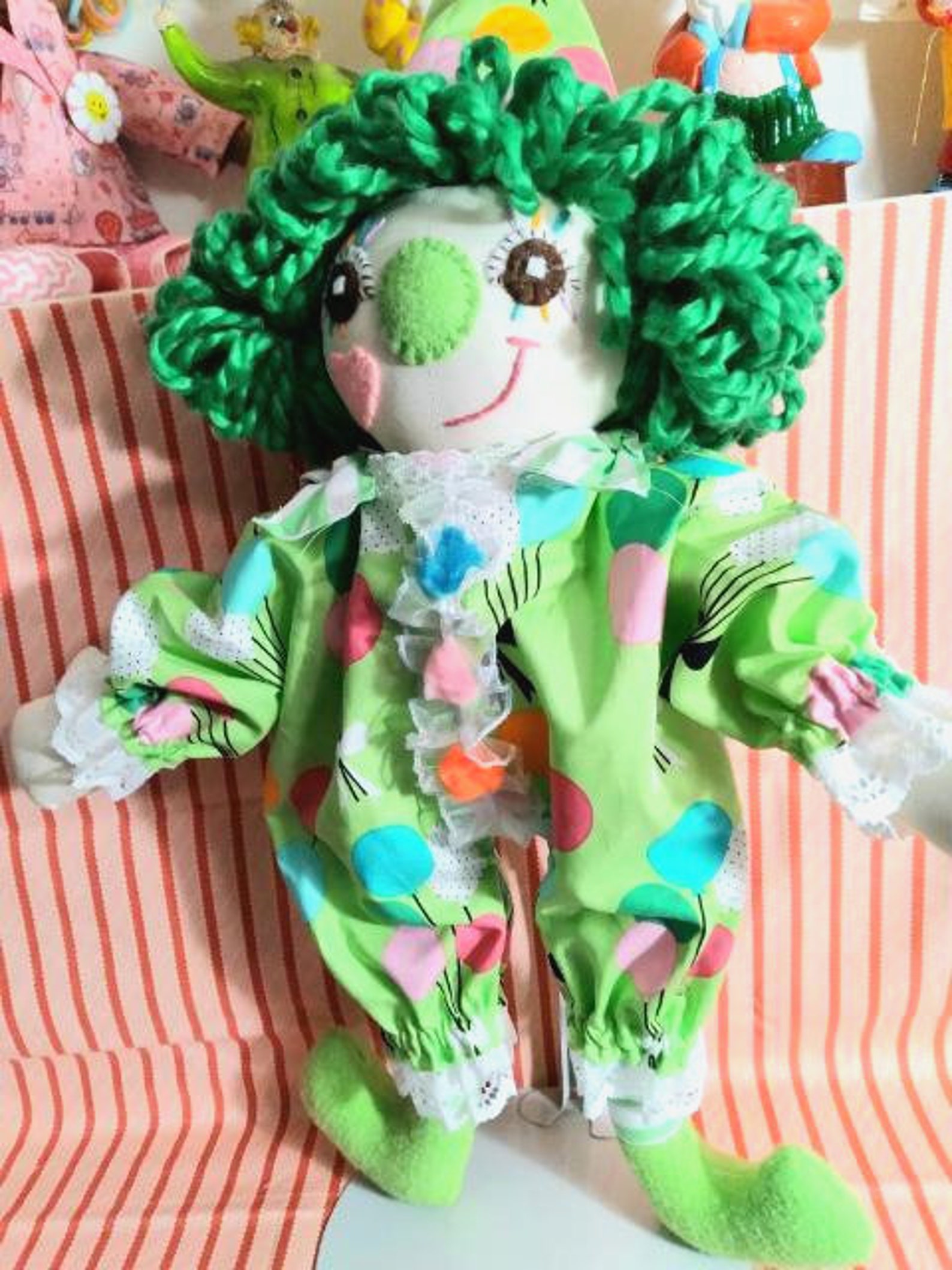 LIMEY CLOWN 16 Inches Clown Doll Gender Neutral Doll Happy - Etsy