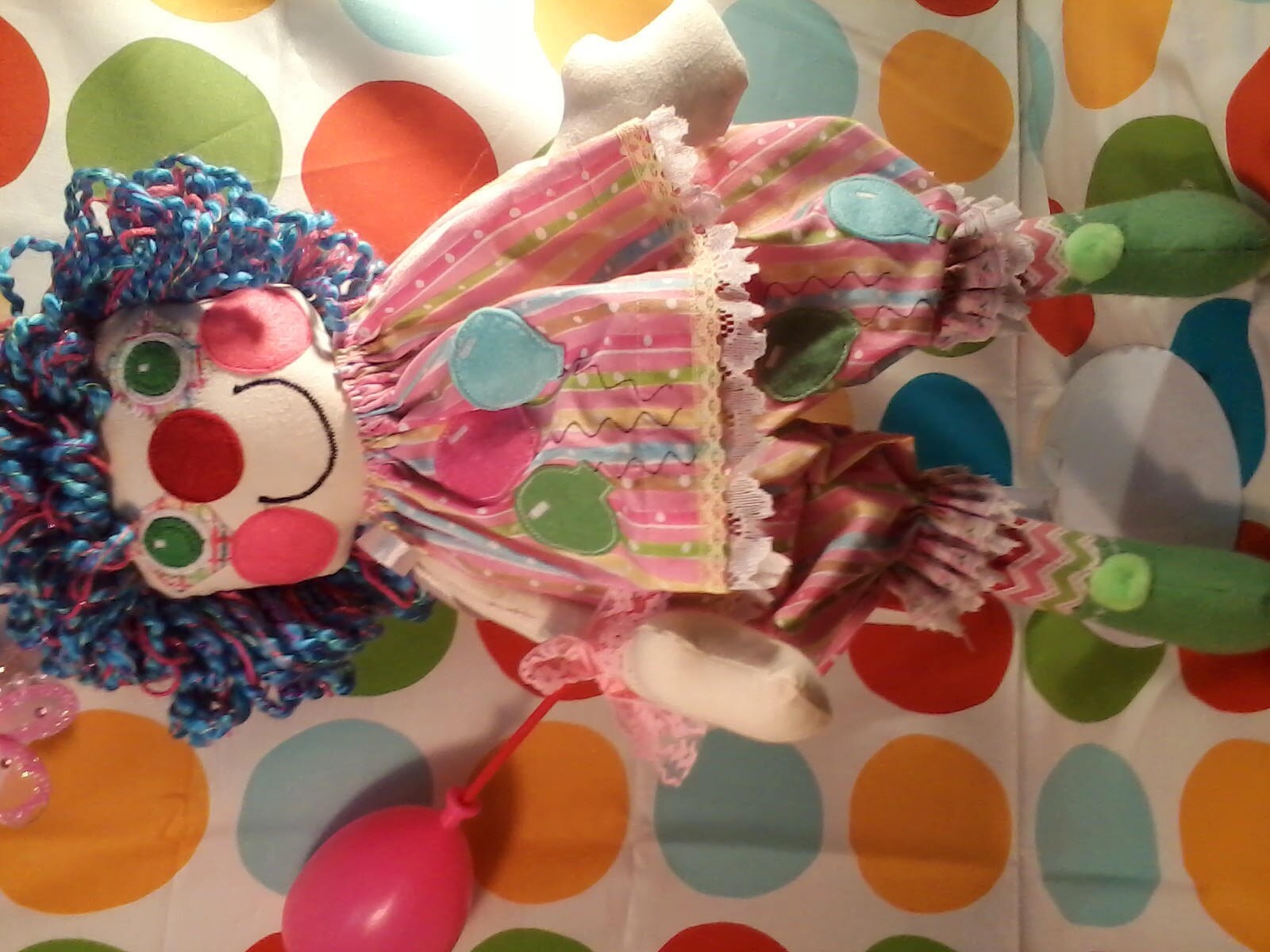 BUBBLES CLOWN 16 Inches, Whimsical, Clown Doll, Colorful, Clown Hat ...