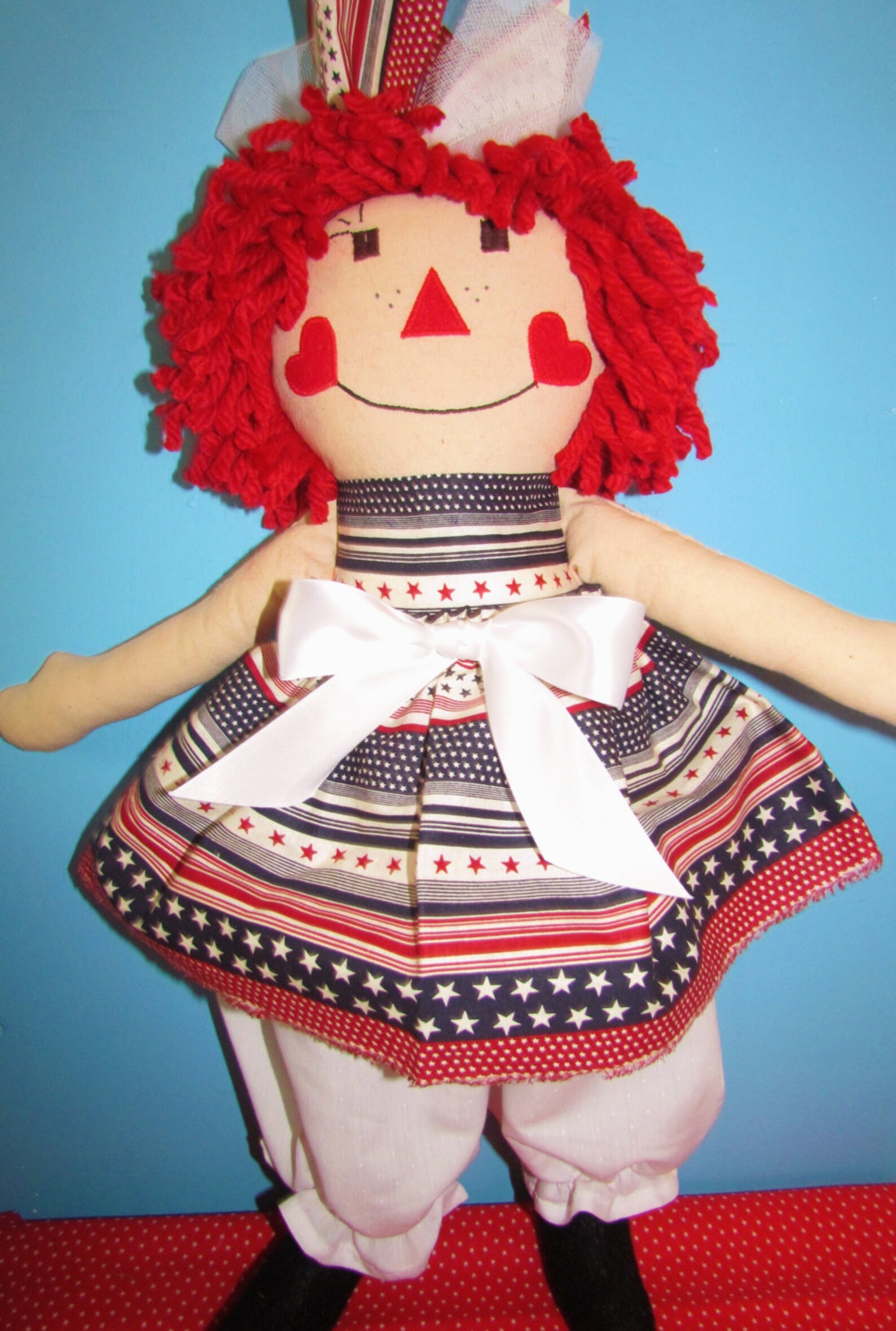 RAGGEDY ANNABELLE hecha a pedido, muñeca ann harapienta, cabello rojo ...