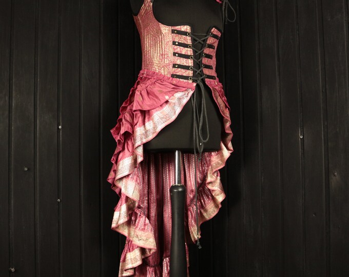 THEADORA - 30"-34” Underbust ESMERALDA Gown - Size M Silk Collared ...