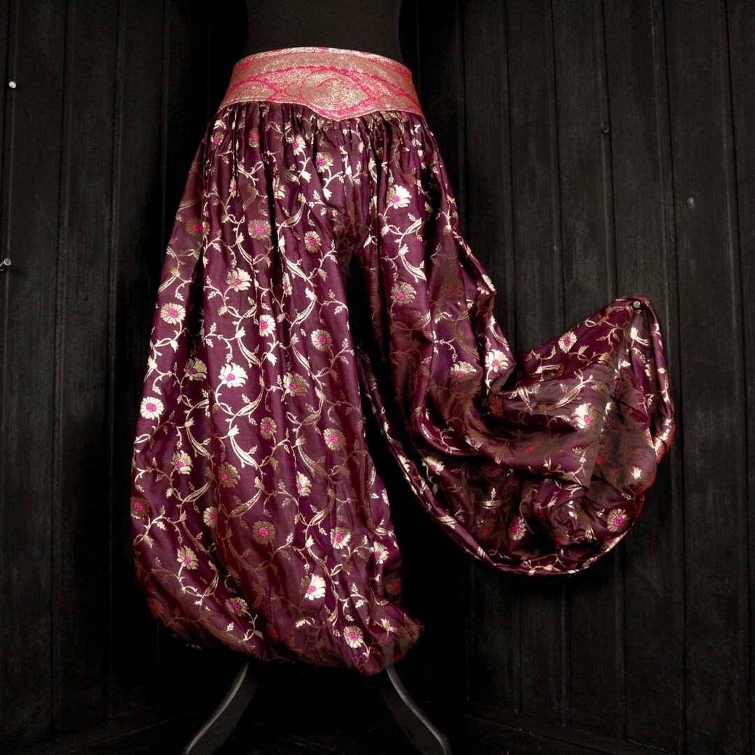 ZAHARA - JASMIN PANTS: 30" - 40" Waist, Harem Pants, Tribal Bellydance ...