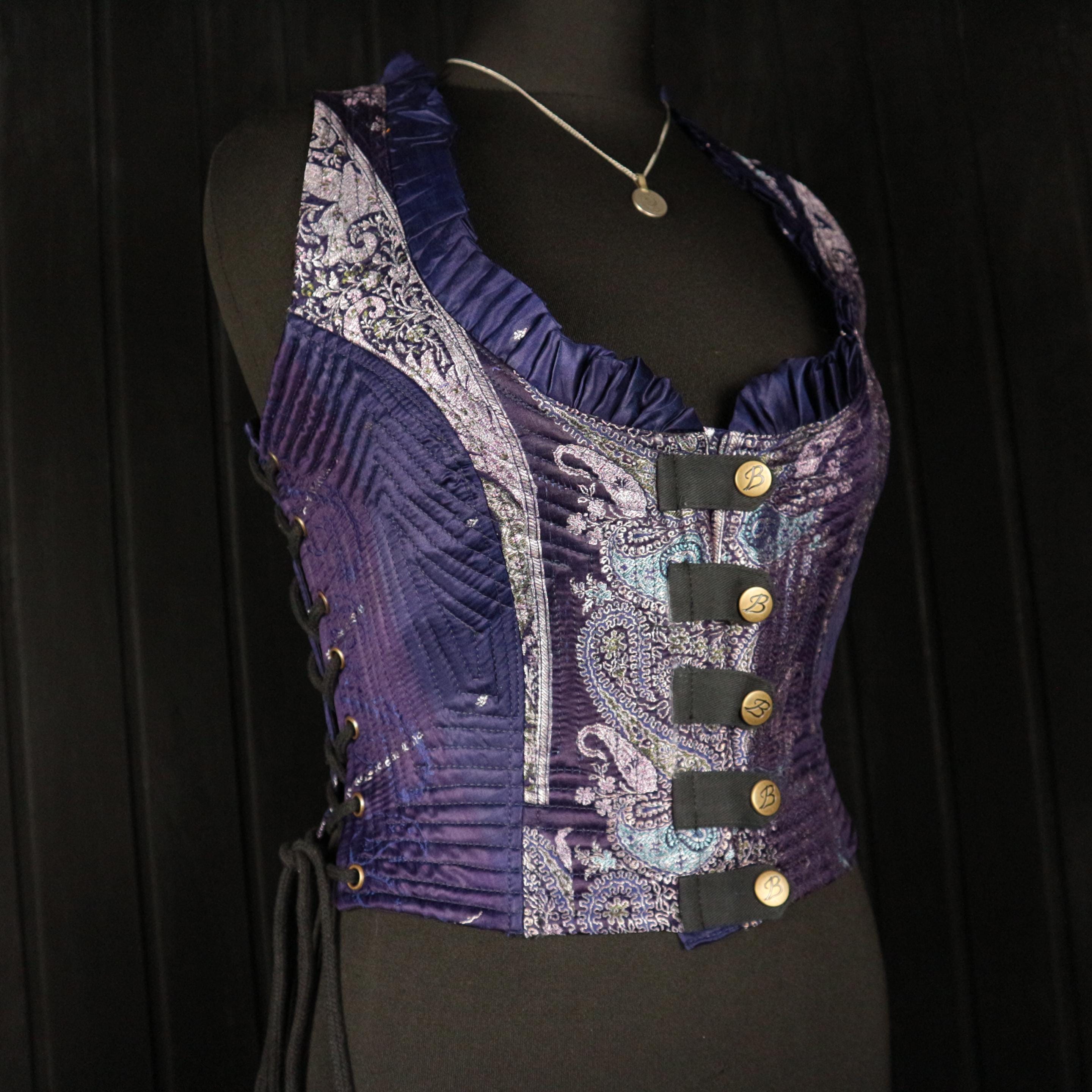 ERINNA - 34"-38" Overbust MALLACA Bodice Top - Size M Adjustable Side ...