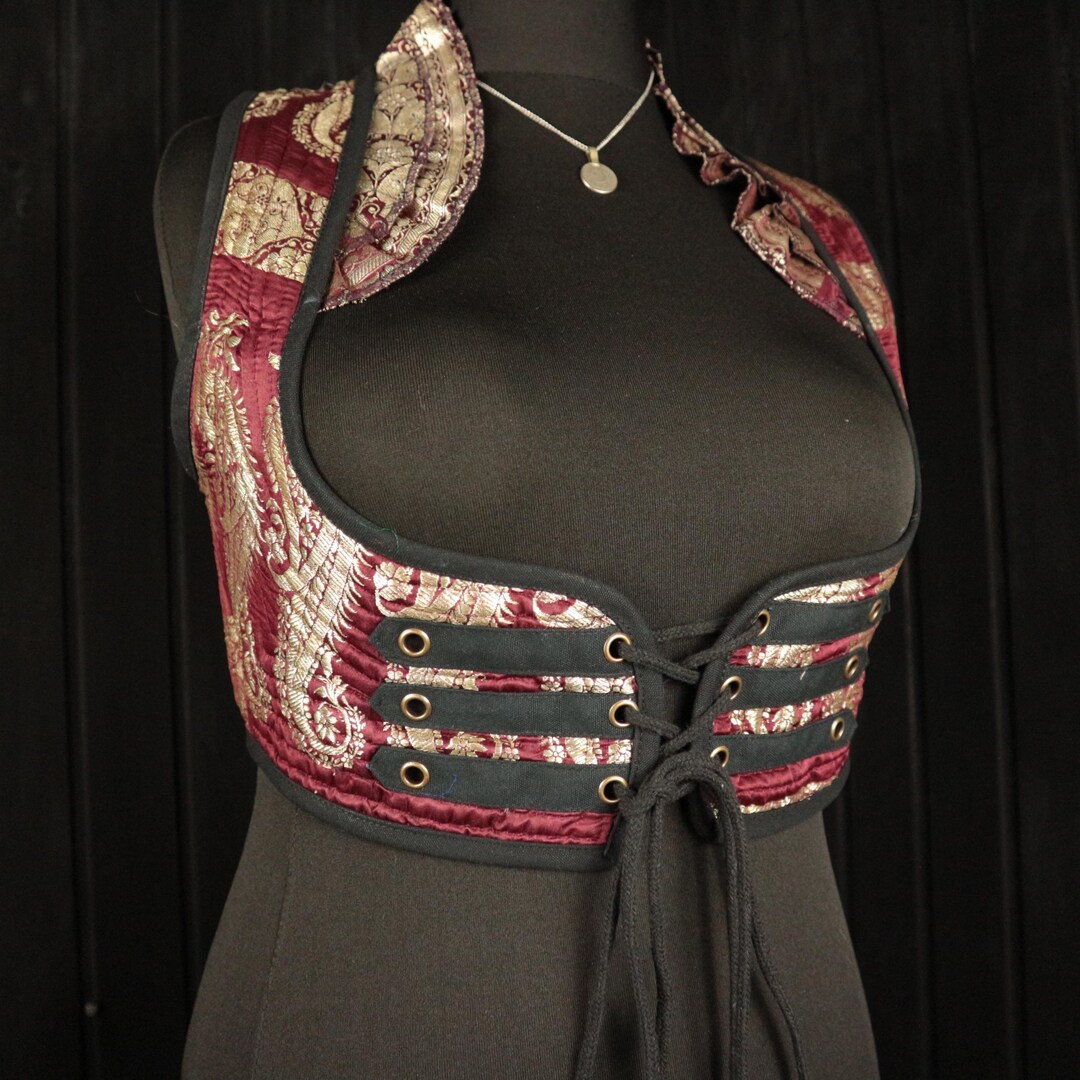 HAVEN - 36"-40" Underbust ARABELLA CHOLI - Size L Silk Vest, Midriff ...