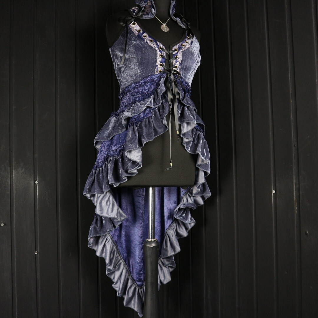 STORMCHASER 32 Bust ARYA Gown Size S Velvet & Silk Corset Style Bodice ...