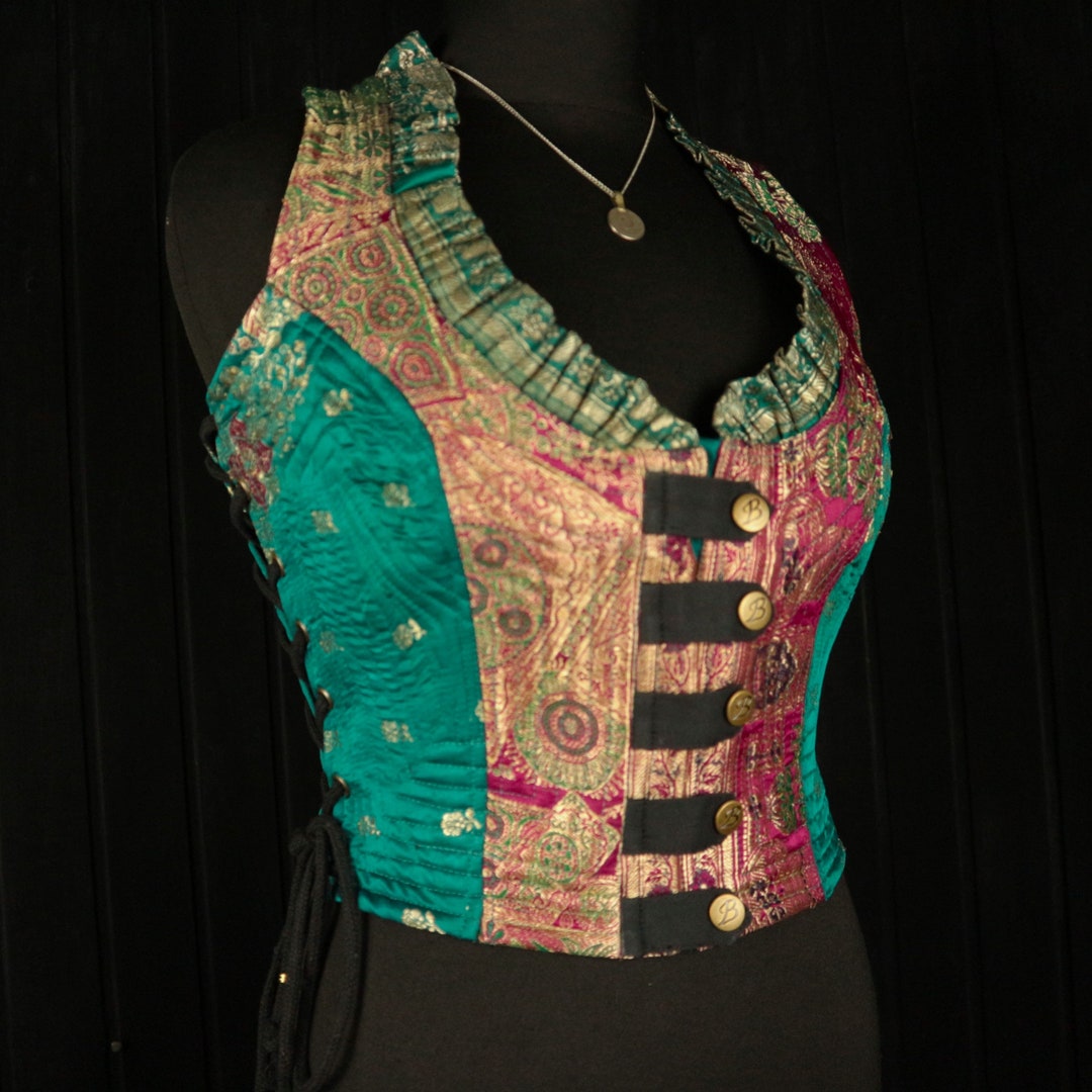 ARCADIA - 32"-36" Overbust MALLACA Bodice Top - Size S Adjustable Side ...