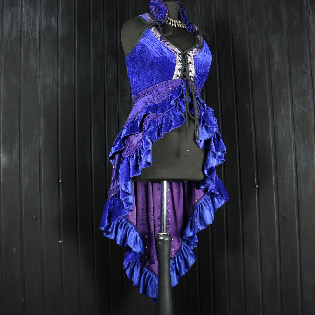 ALCHEMY 34 Bust ARYA Gown Size M Velvet & Silk Corset Style Bodice Coat ...