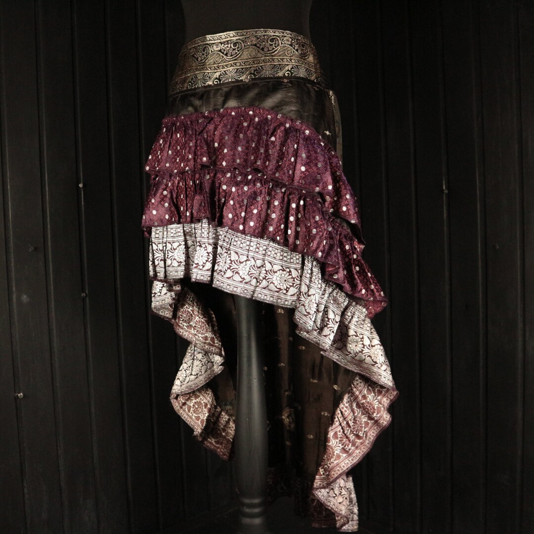 LOLTH 2636 Waist SERAFINA Tiered Skirt Long Train Gothic Skirt, Cosplay ...