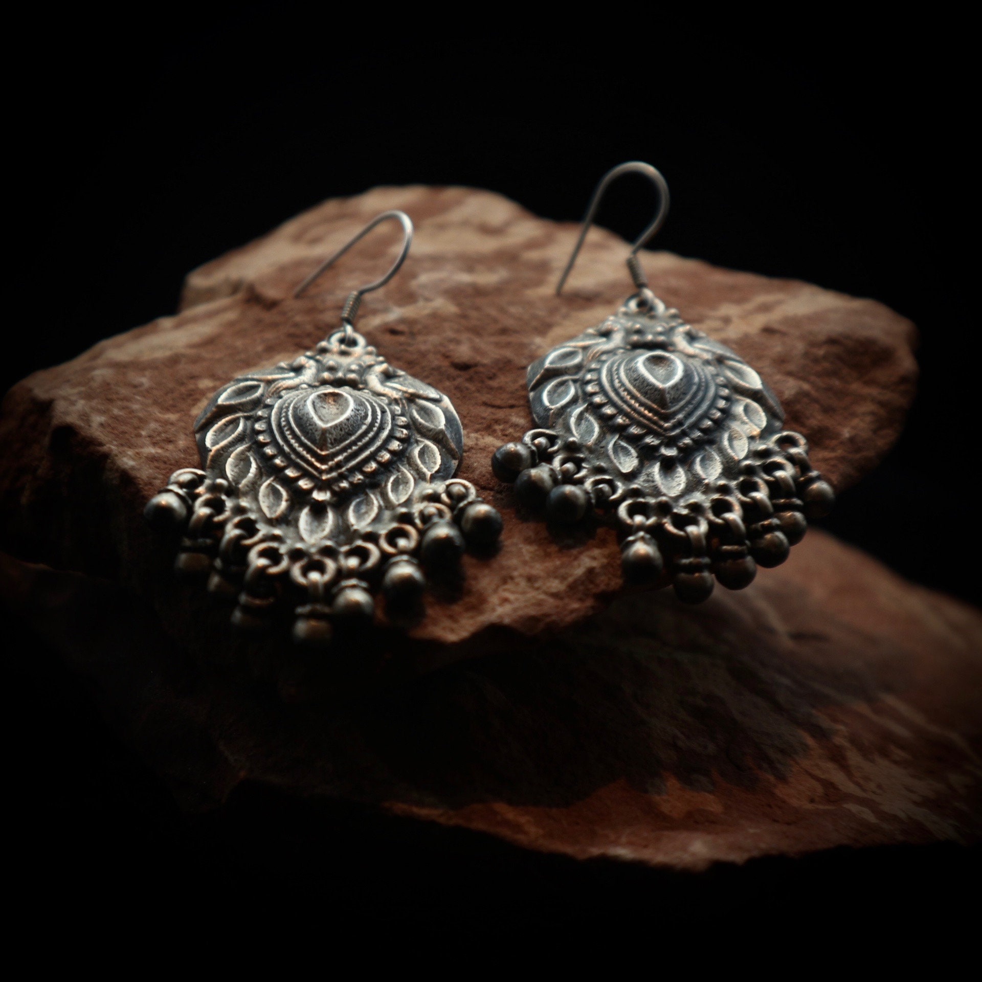 ADHITHA EARRINGS Tribal Silver Banjara ATS Ethnic - Etsy UK