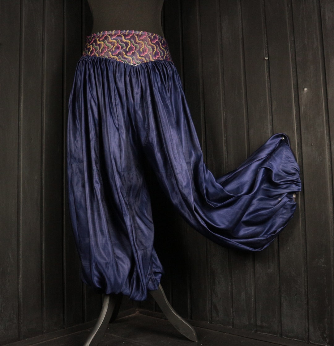 MANA 3242 Waist JASMIN PANTS Iridescent Silk Harem Pants, Tribal ...
