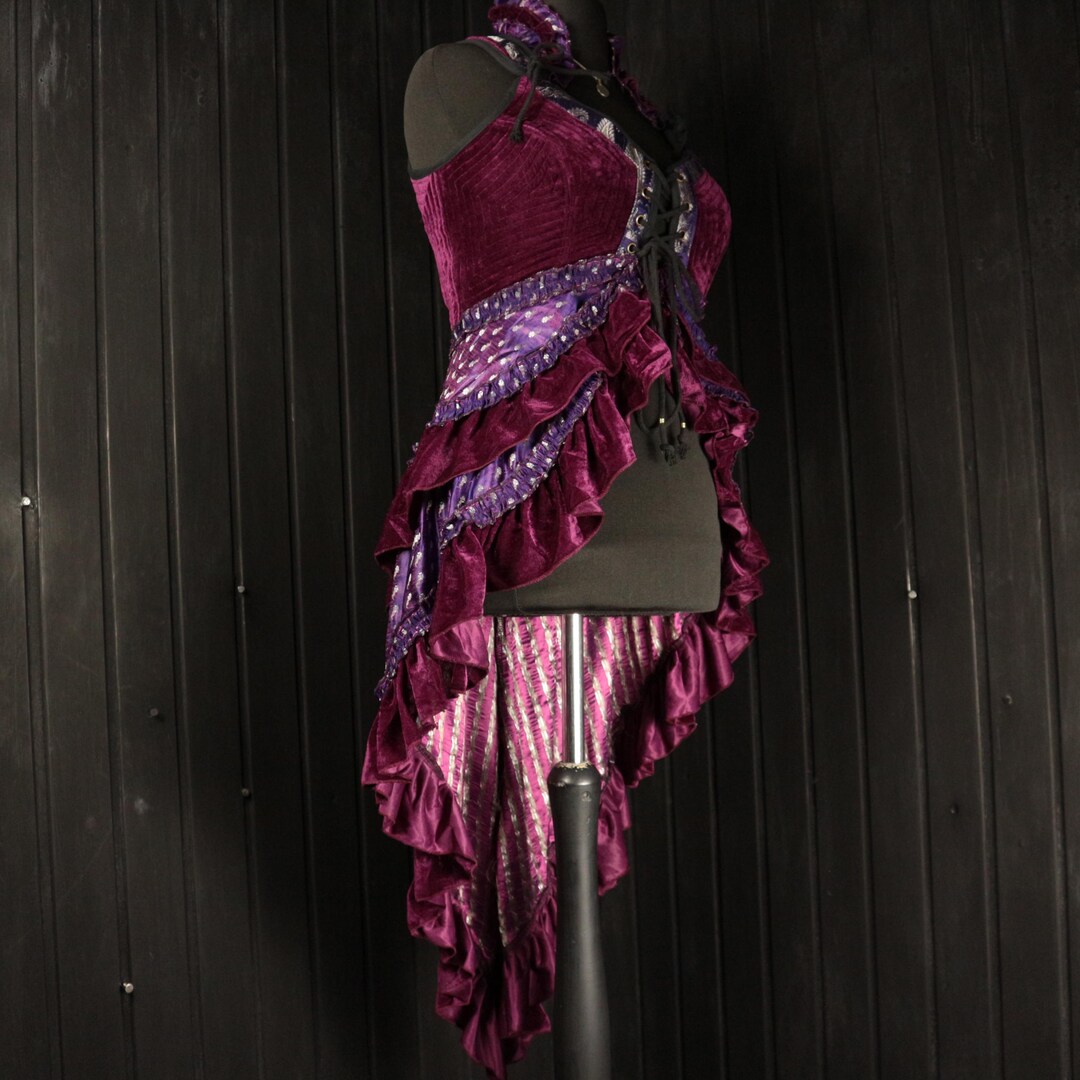 JOLIE 36 Bust ARYA Gown Size L Velvet Silk Corset Style Bodice Coat ...